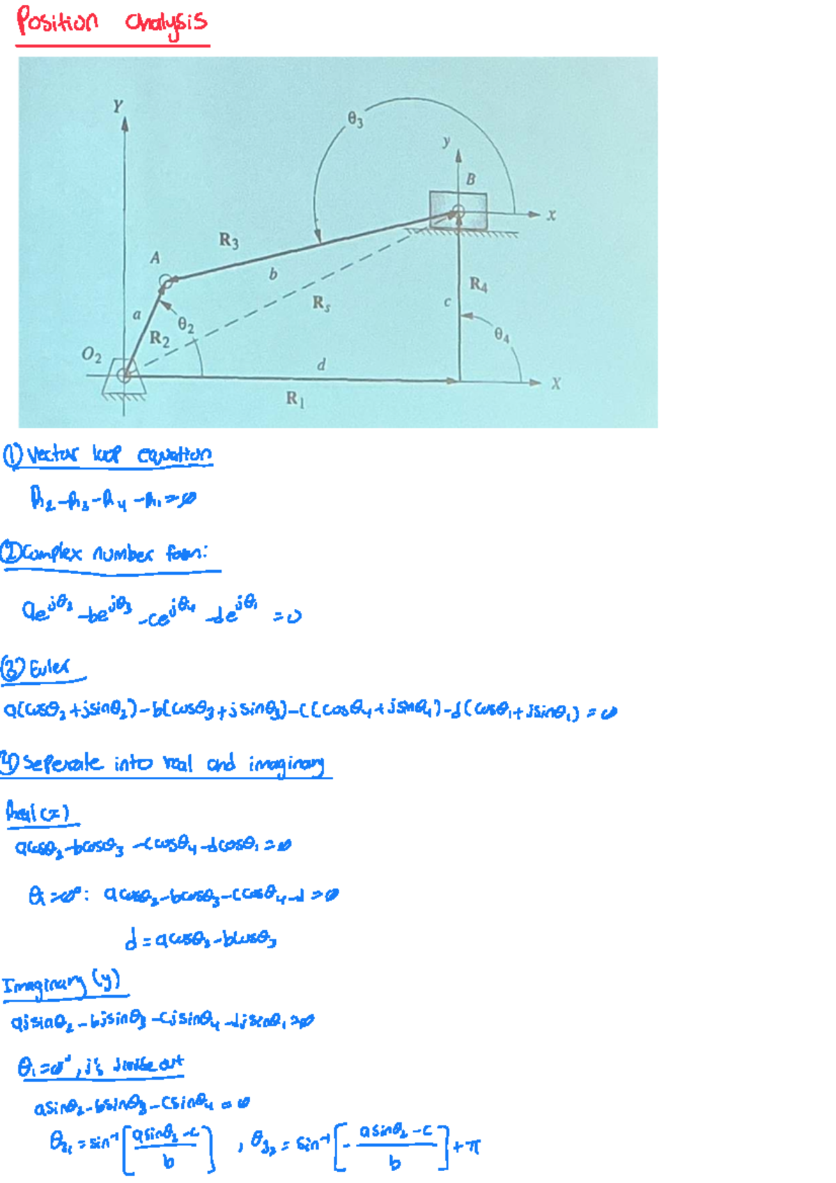 Position Analysis and Vector Loop Equations in PA 2 - Studocu