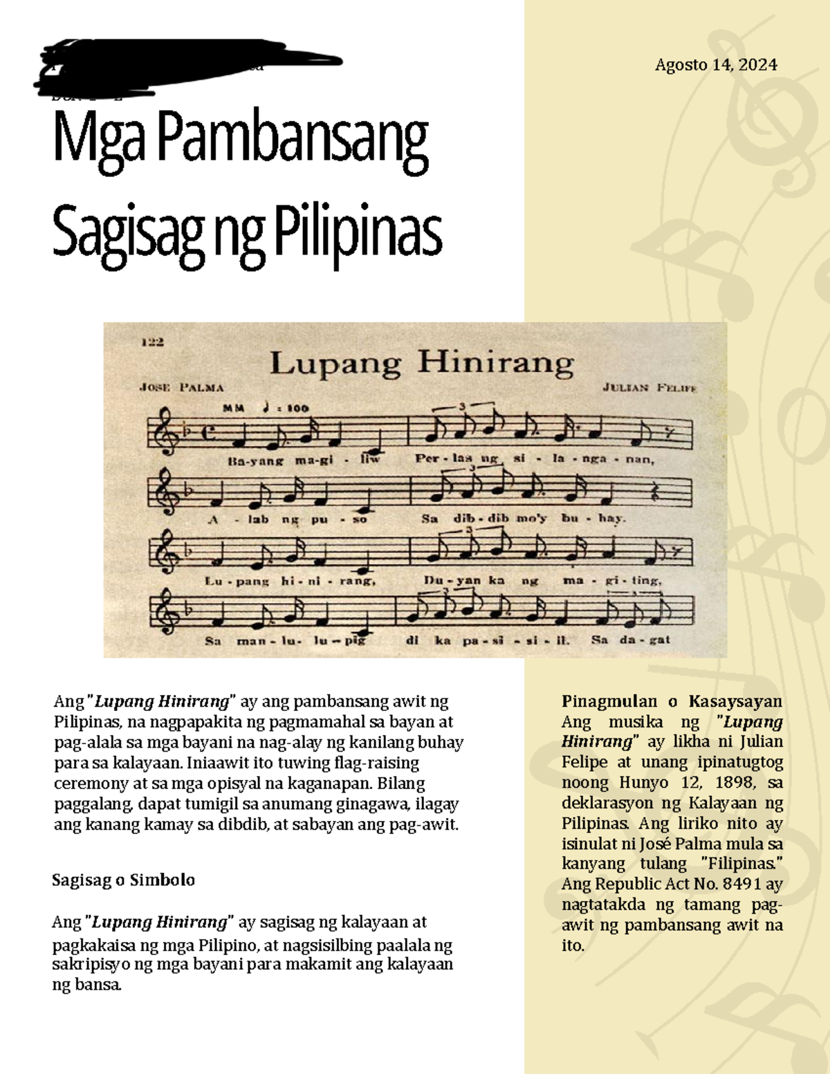 [BSN 1 - E] Mga Pambansang Sagisag ng Pilipinas: Opisyal at Hindi ...