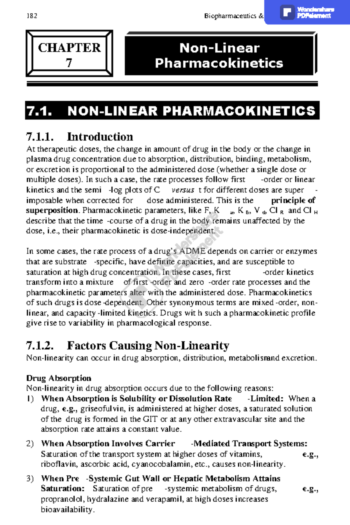 Non - linear pharmacokinetics unit 5 bramankar pdf-1 - 182 ...