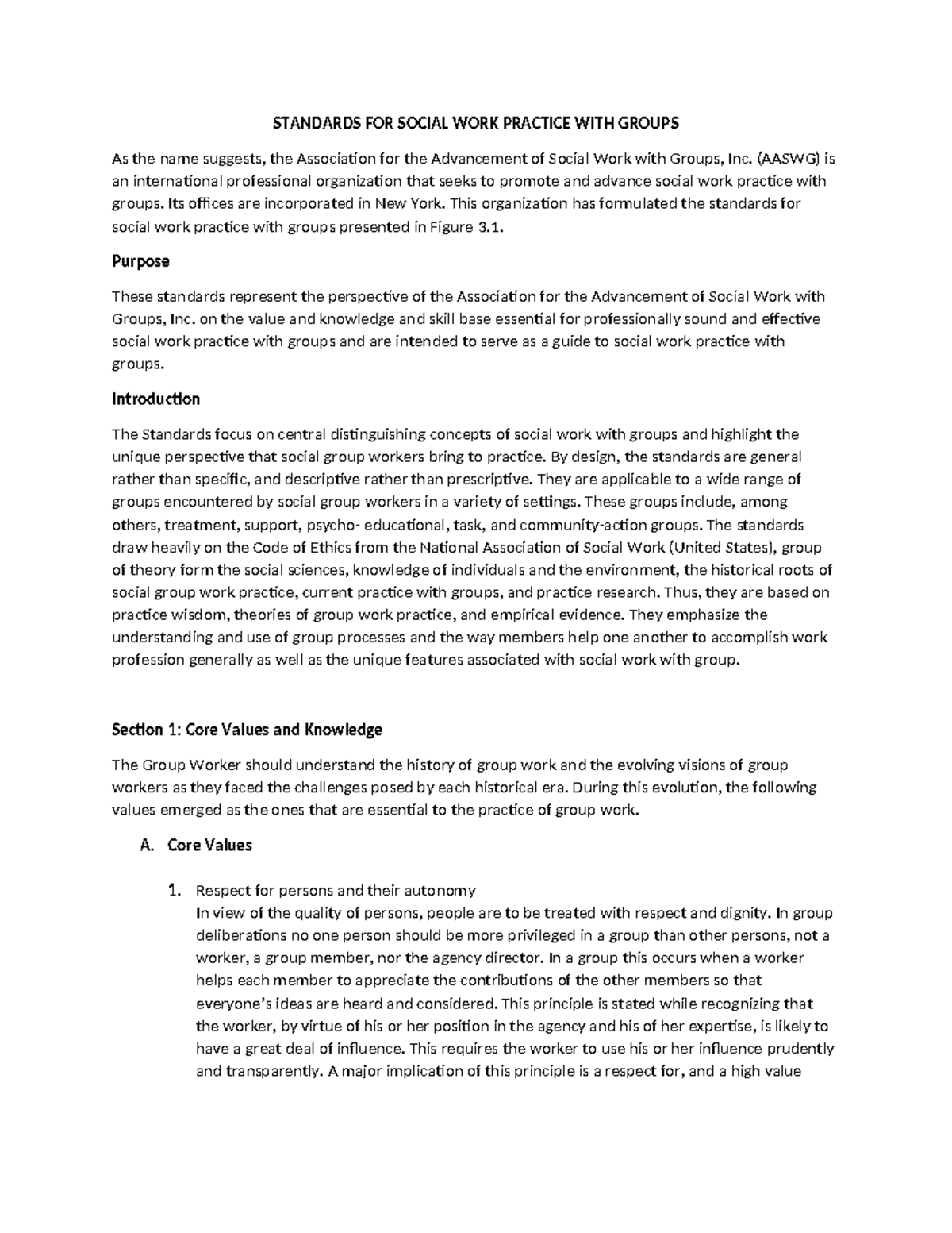 Standards for Social Work Practice with Groups: A Comprehensive Guide ...