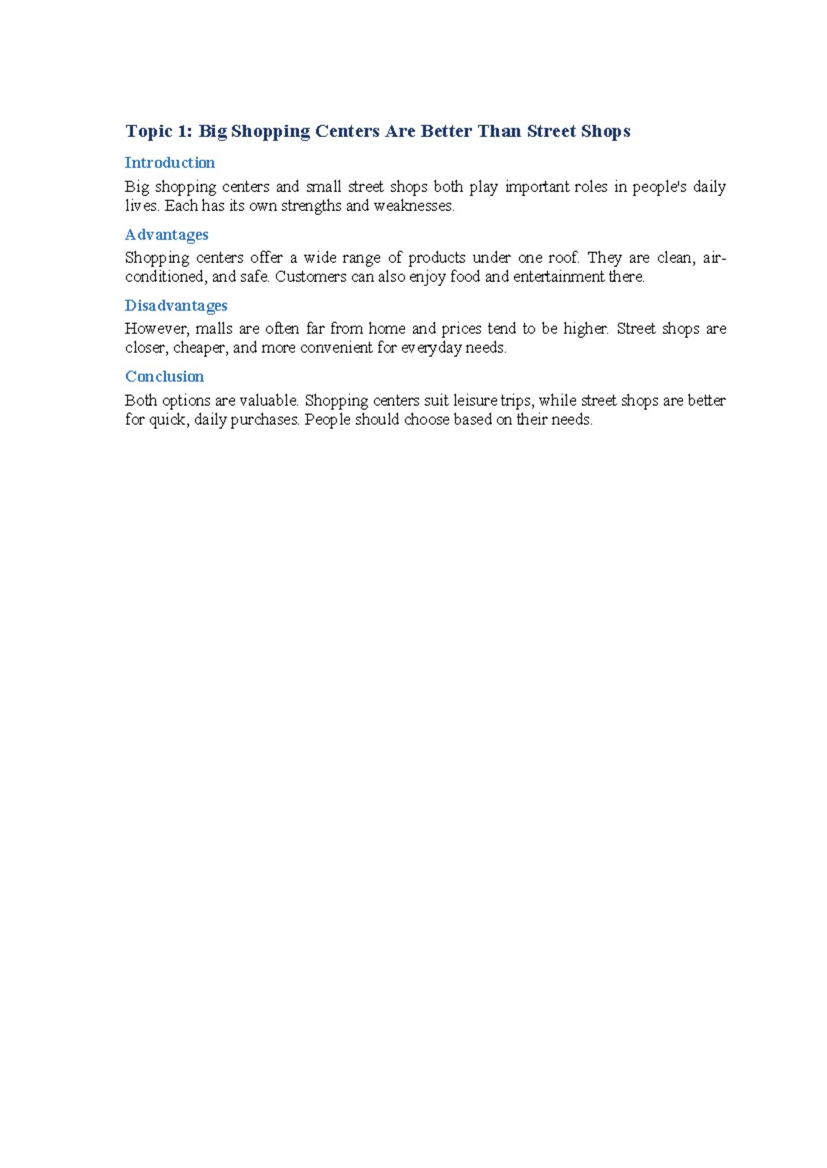 ENG101: 10 Essay Topics on Shopping, Finance, and Education - Studocu