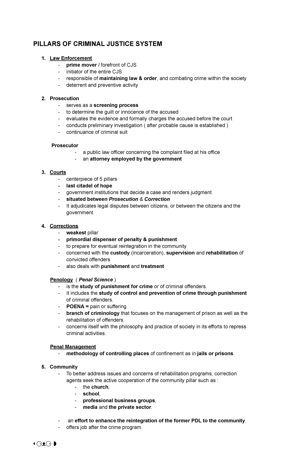CA - Institutional Corrections Reviewer Notes on Criminal Justice ...