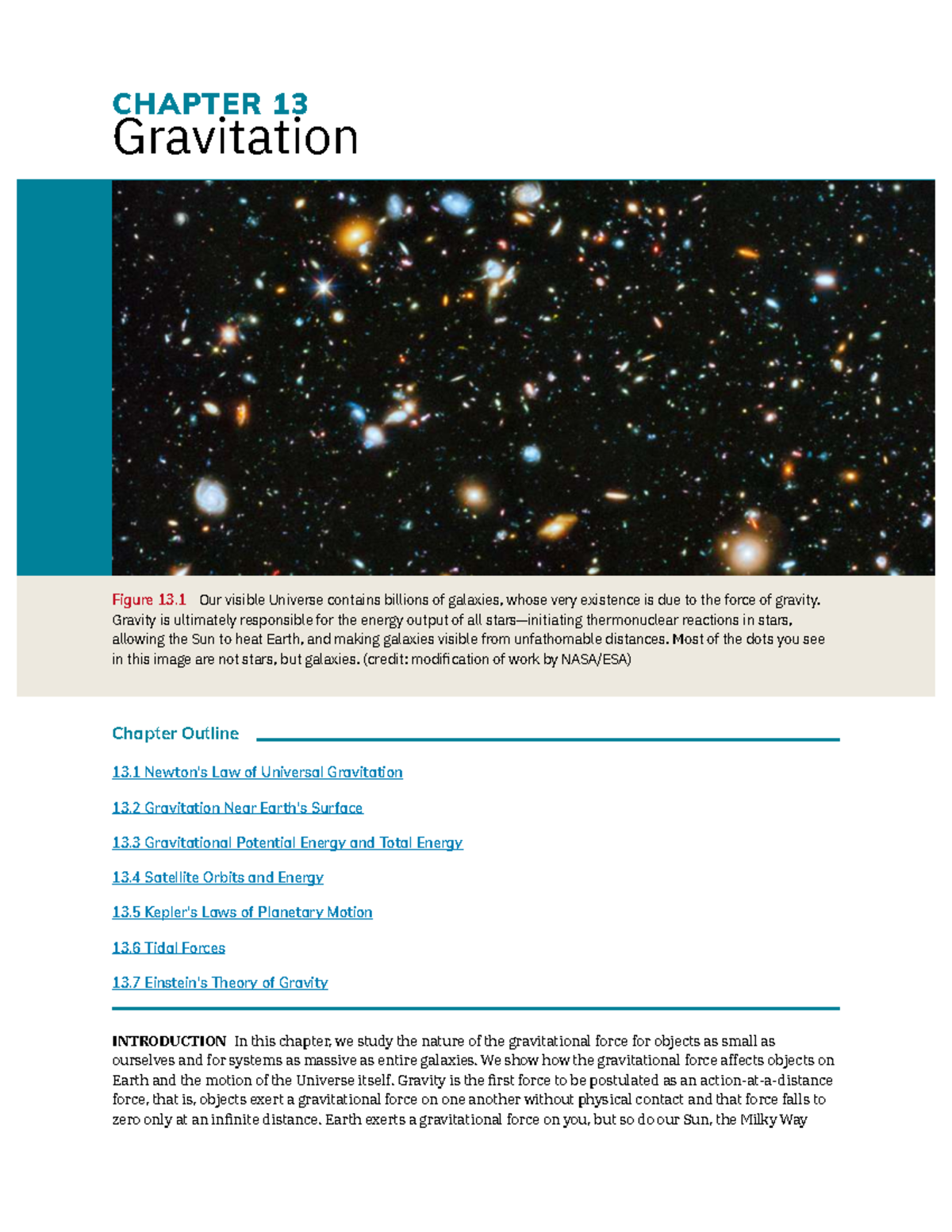 Chapter 13 Review - Gravitation and Einstein's Theory of Gravity ...