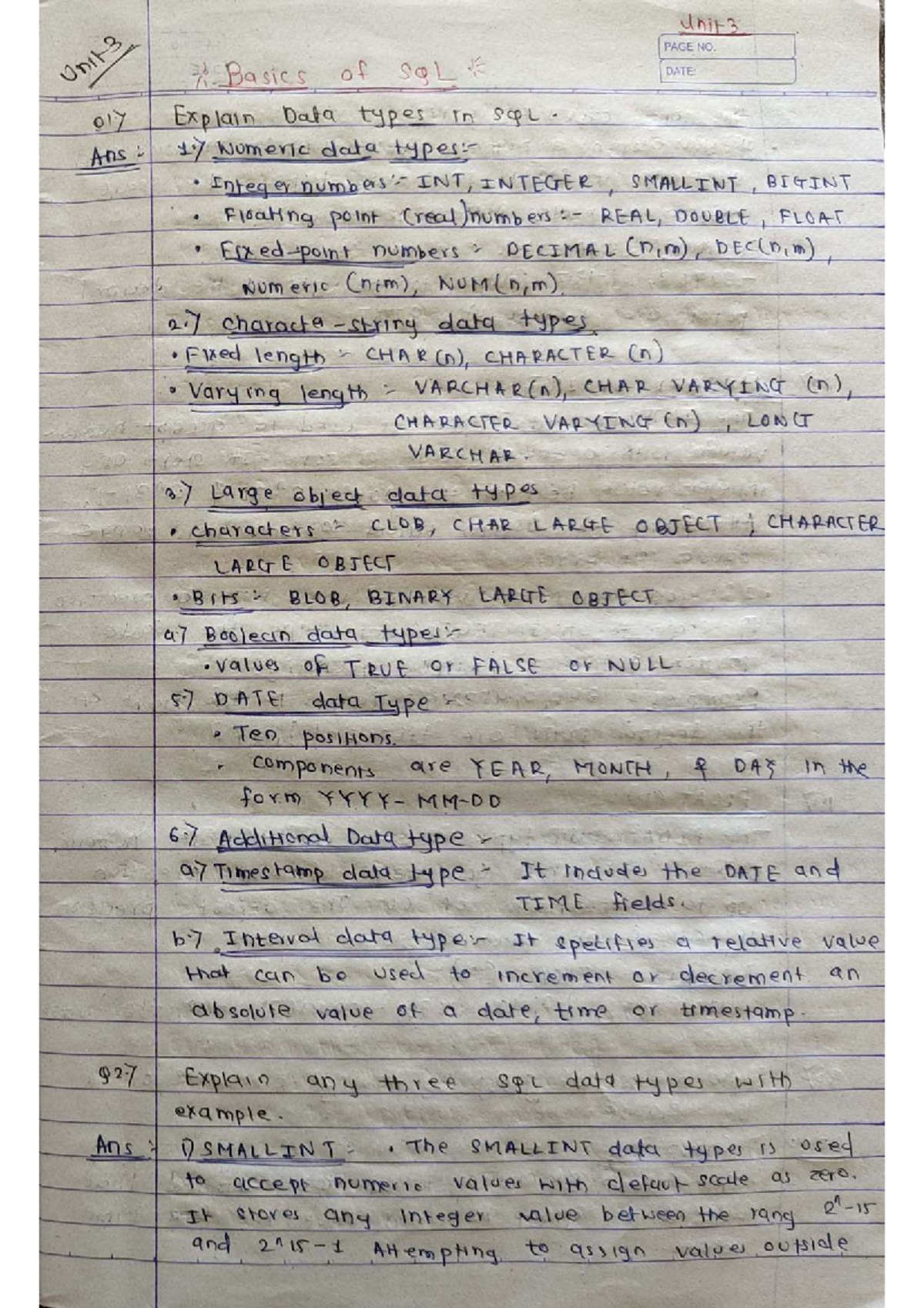 DBMS 3,4,5,6 - Understanding SQL Data Types and Joins - Studocu