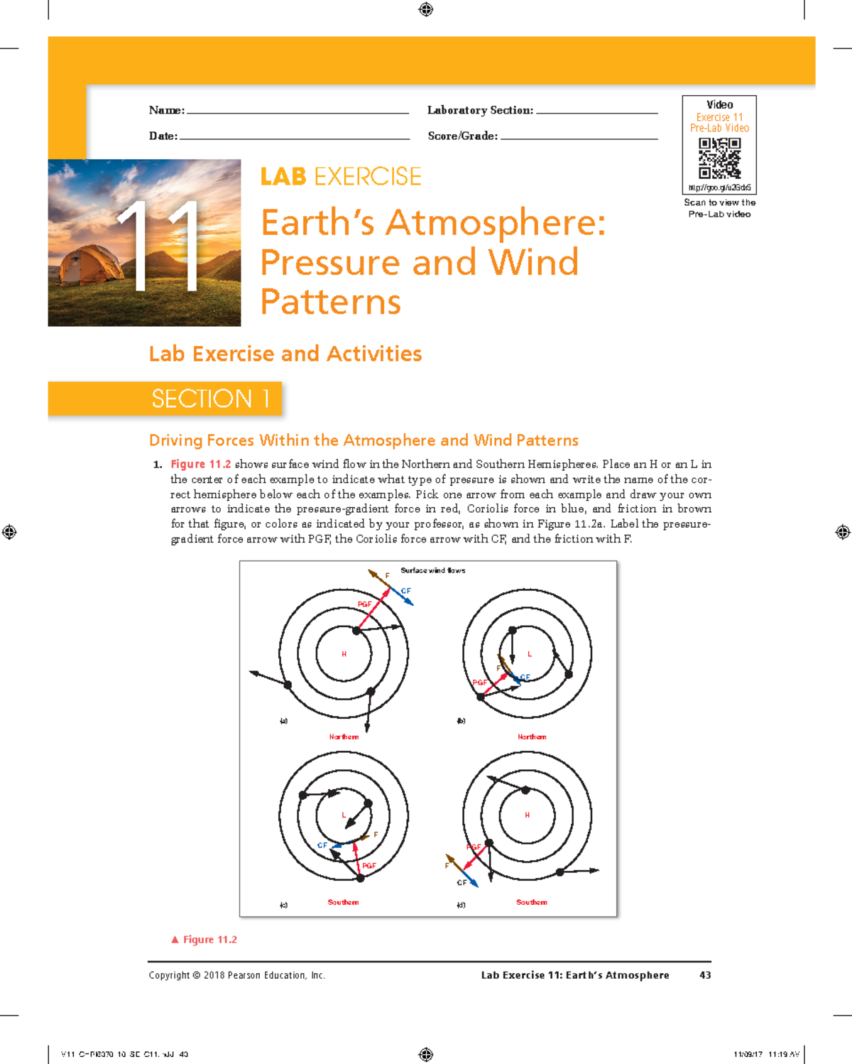 APG 10e Lab Exercise 11 Answer Key: Atmosphere, Pressure, and Wind ...
