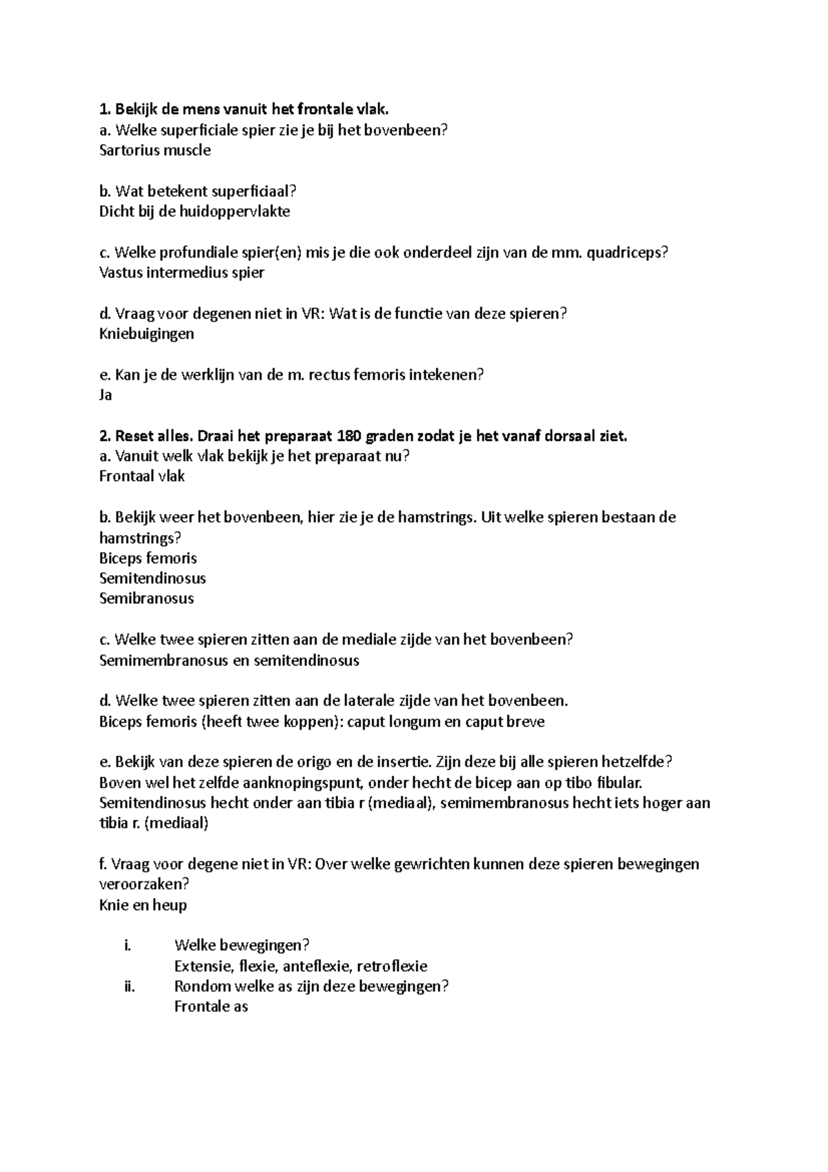 Werkcollege 1 - VR - antwoorden vragen wc VR bril - Bekijk de mens ...