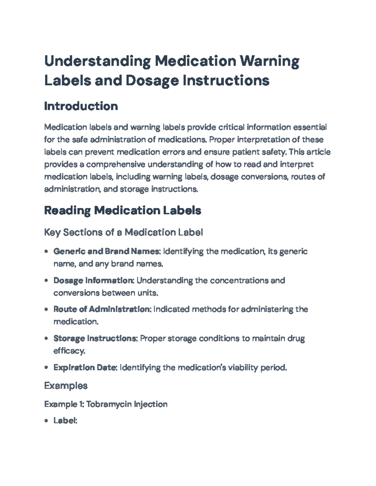 Understanding Medication Labels: Warnings & Dosage Guidelines ...