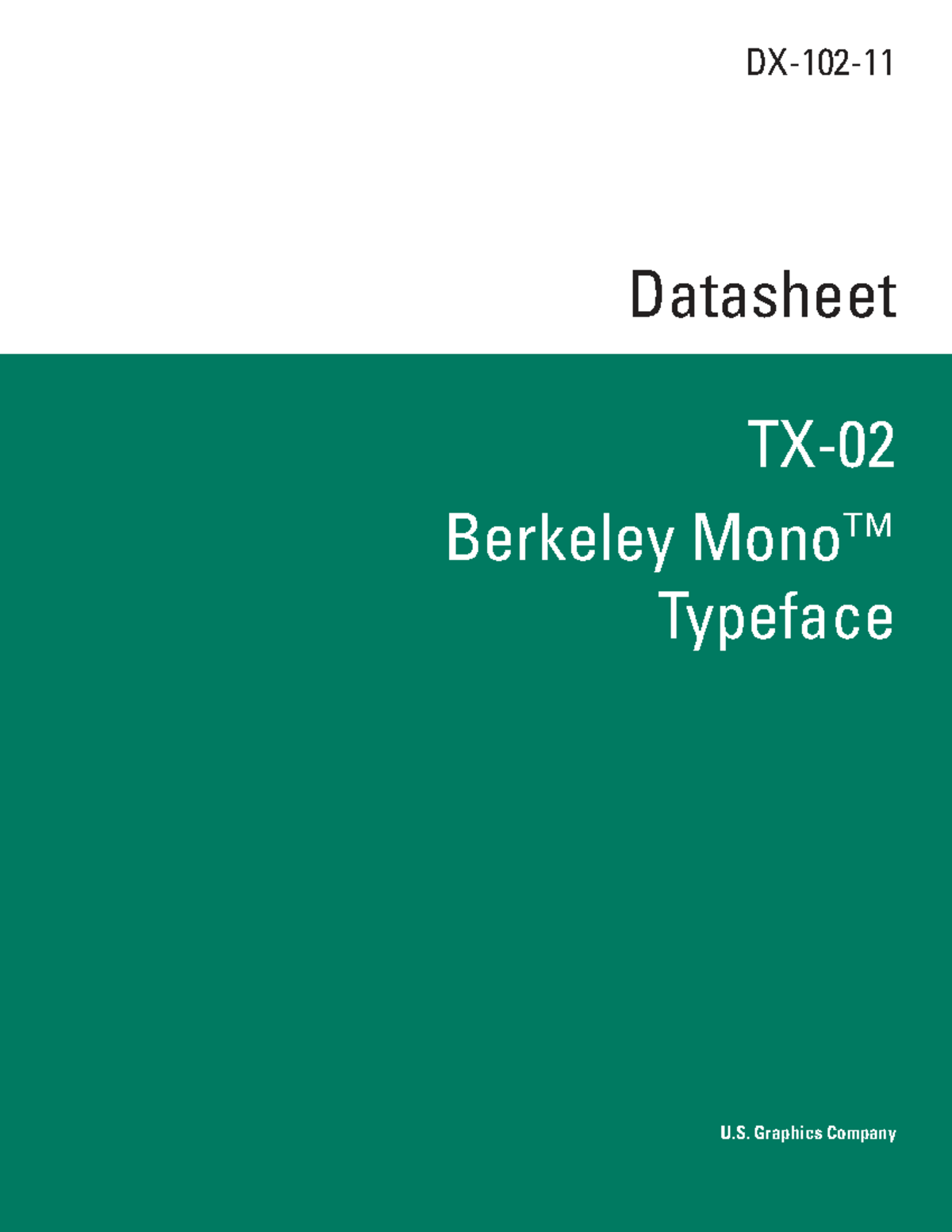 Berkeley Typeface Datasheet - TX-02 Document Overview - Studocu