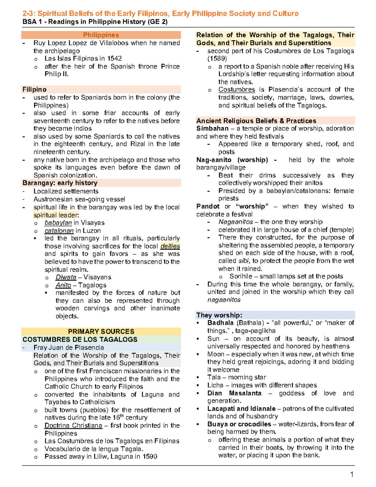 GE2 2-3 - Spiritual Beliefs of the Early Filipinos - Filipino used to ...