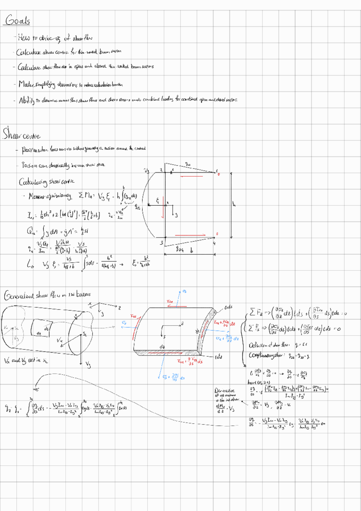 Structural Analysis & Design - Shear Flow Calculations Summary ...