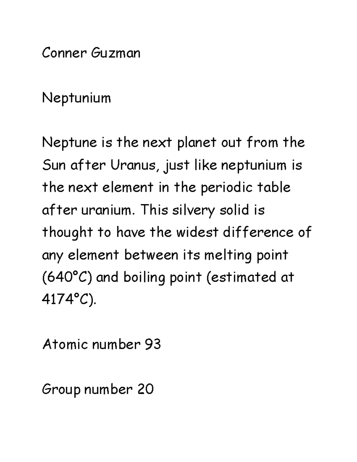 Neptunium (Np) Overview: Properties, Uses, and Discovery - Studocu