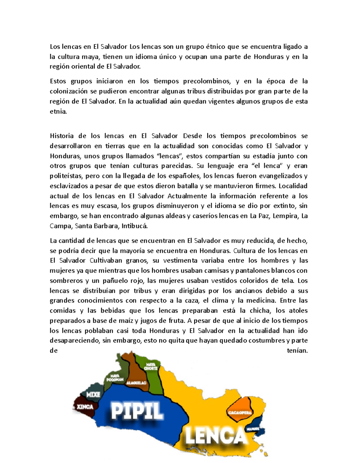 Historia y Cultura de los Lencas en El Salvador: Un Análisis Étnico ...