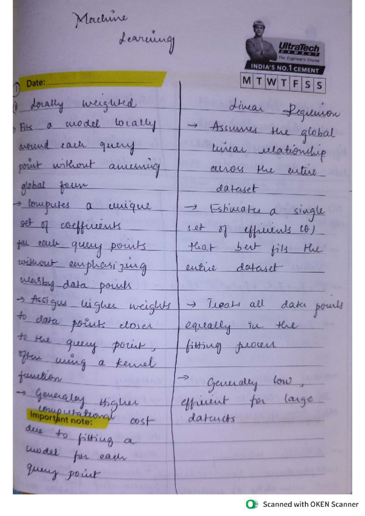 Machine Learning Concepts and Techniques - UltraTech CEMENT MTWTFSS ...