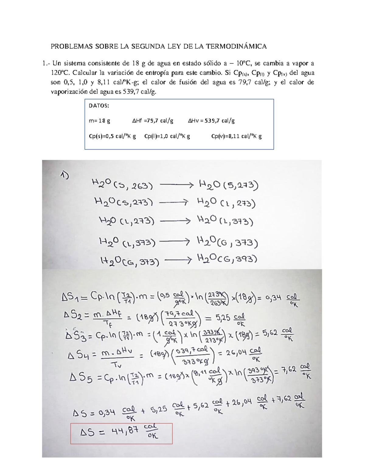2. Problemas Resueltos de 2ª ley de la termodinámica - Warning: TT: undefined function: 32 ...