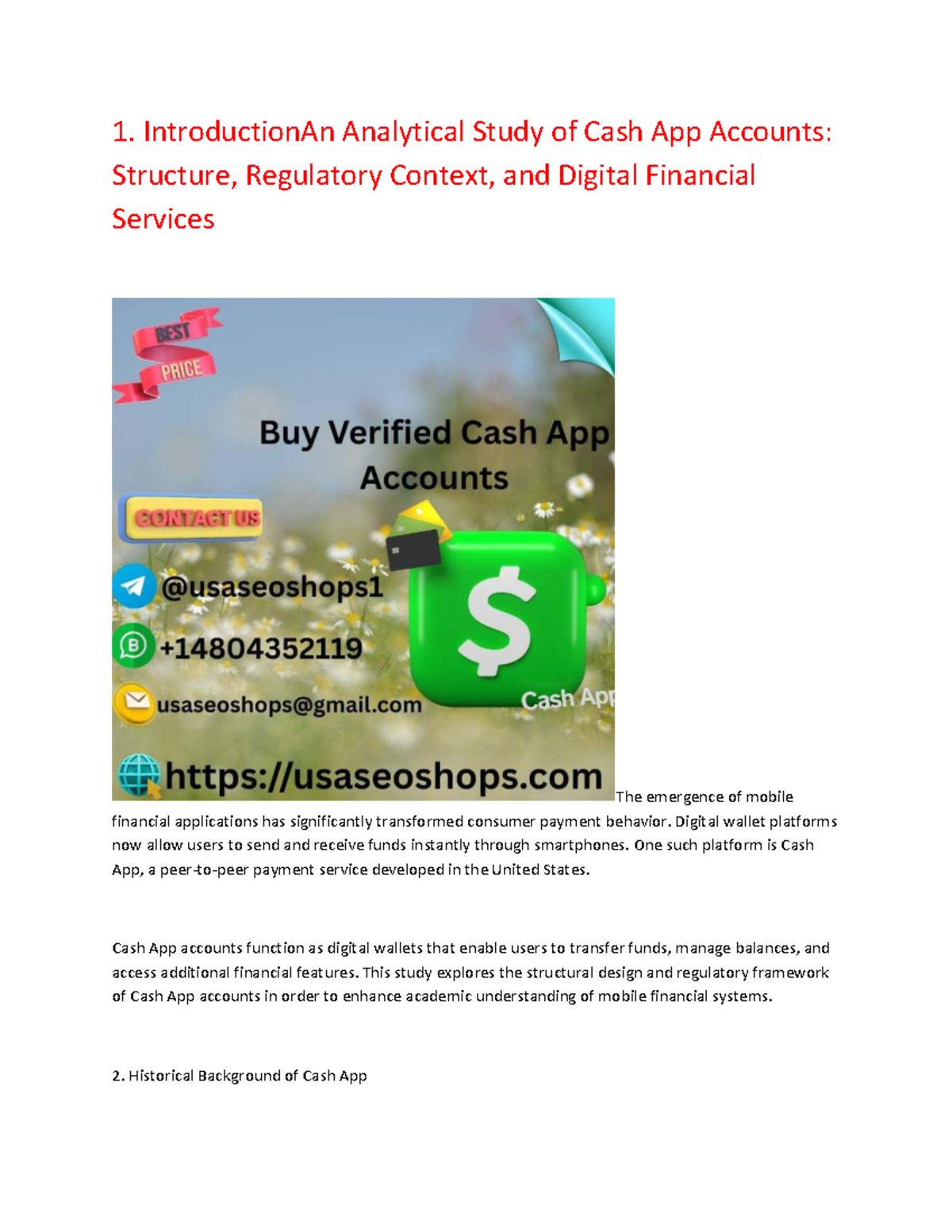 Analytical Study of Cash App Accounts: Structure & Regulation - Studocu