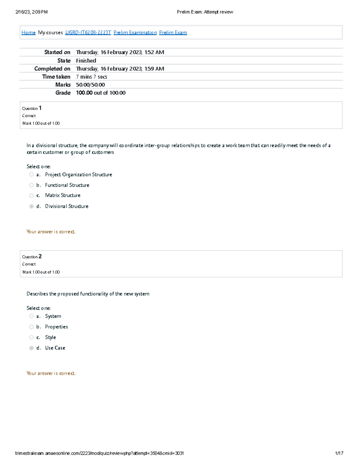 UGRD-IT6208 System Integration and Architecture 1 Prelim Exam Review - Studocu