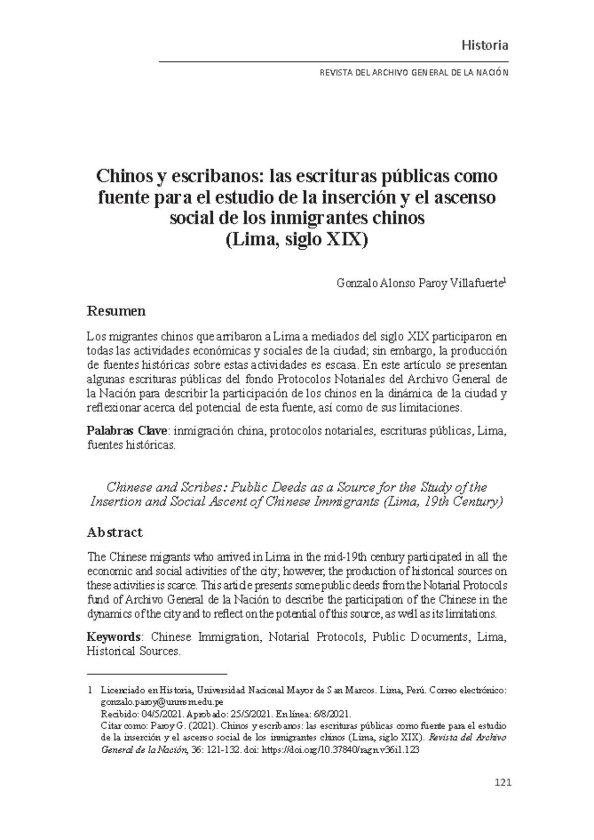 Chinos y Escribanos: Escrituras Públicas como Fuente Histórica (HIST ...
