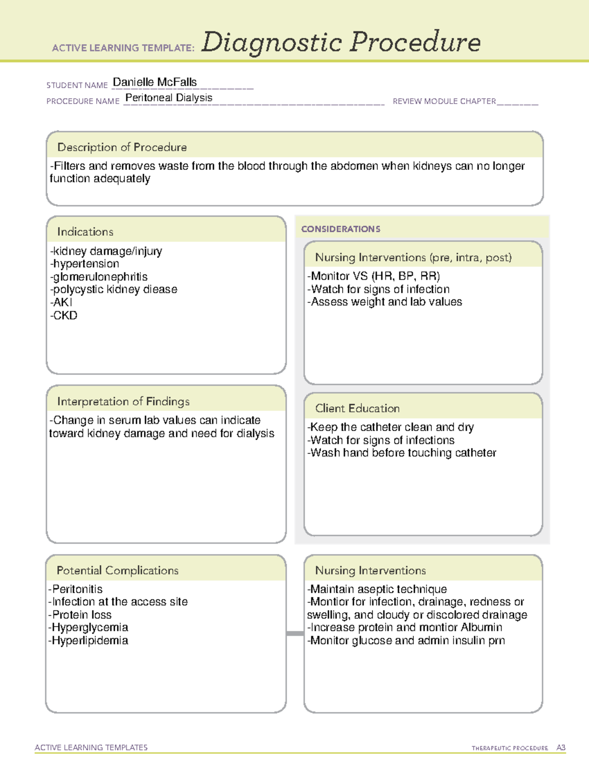 Peritoneal Dialysis Template - ACTIVE LEARNING TEMPLATES THERAPEUTIC ...
