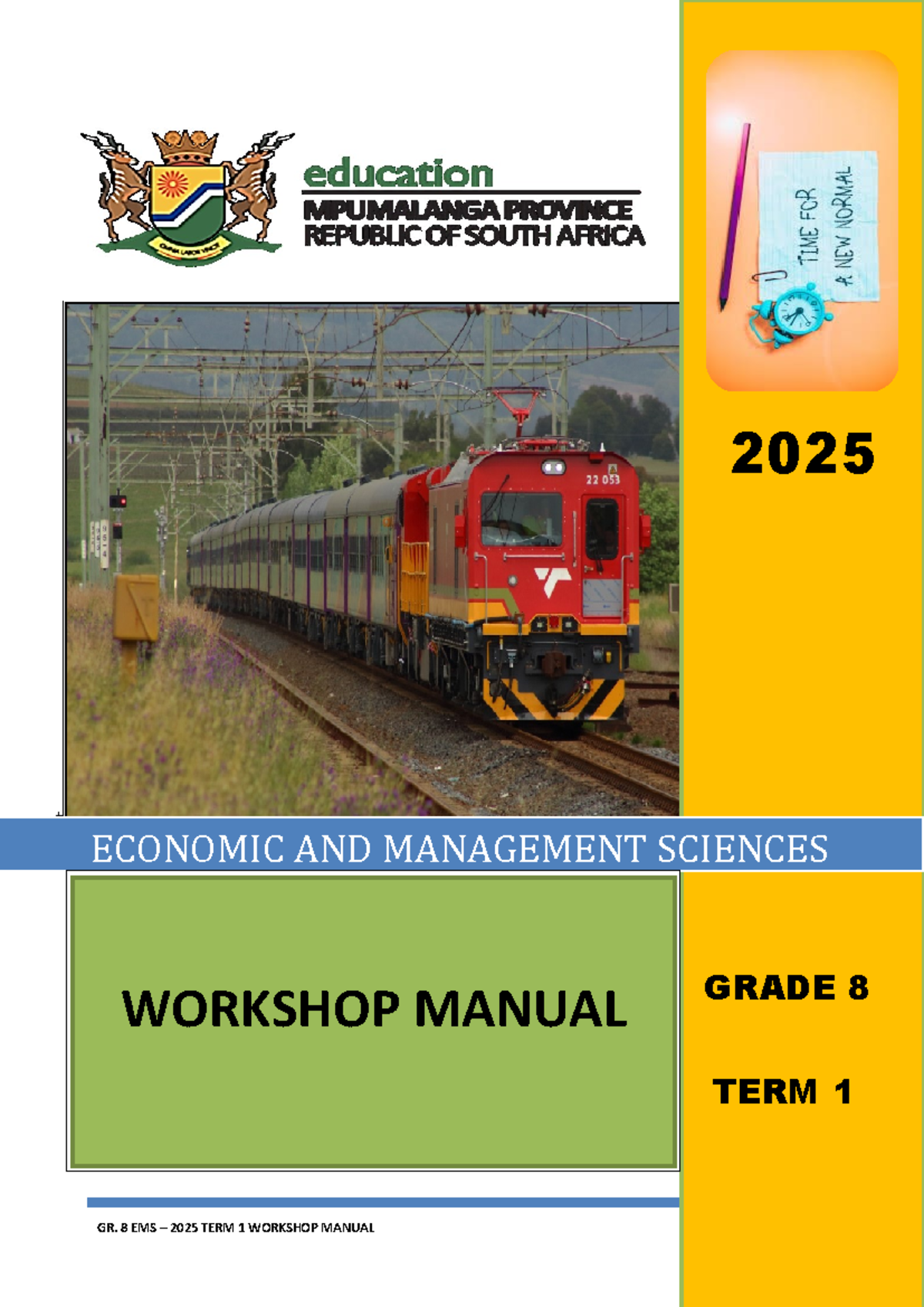 GR. 8 EMS 2025 TERM 1 WORKSHOP MANUAL: Comprehensive Guide - Studocu