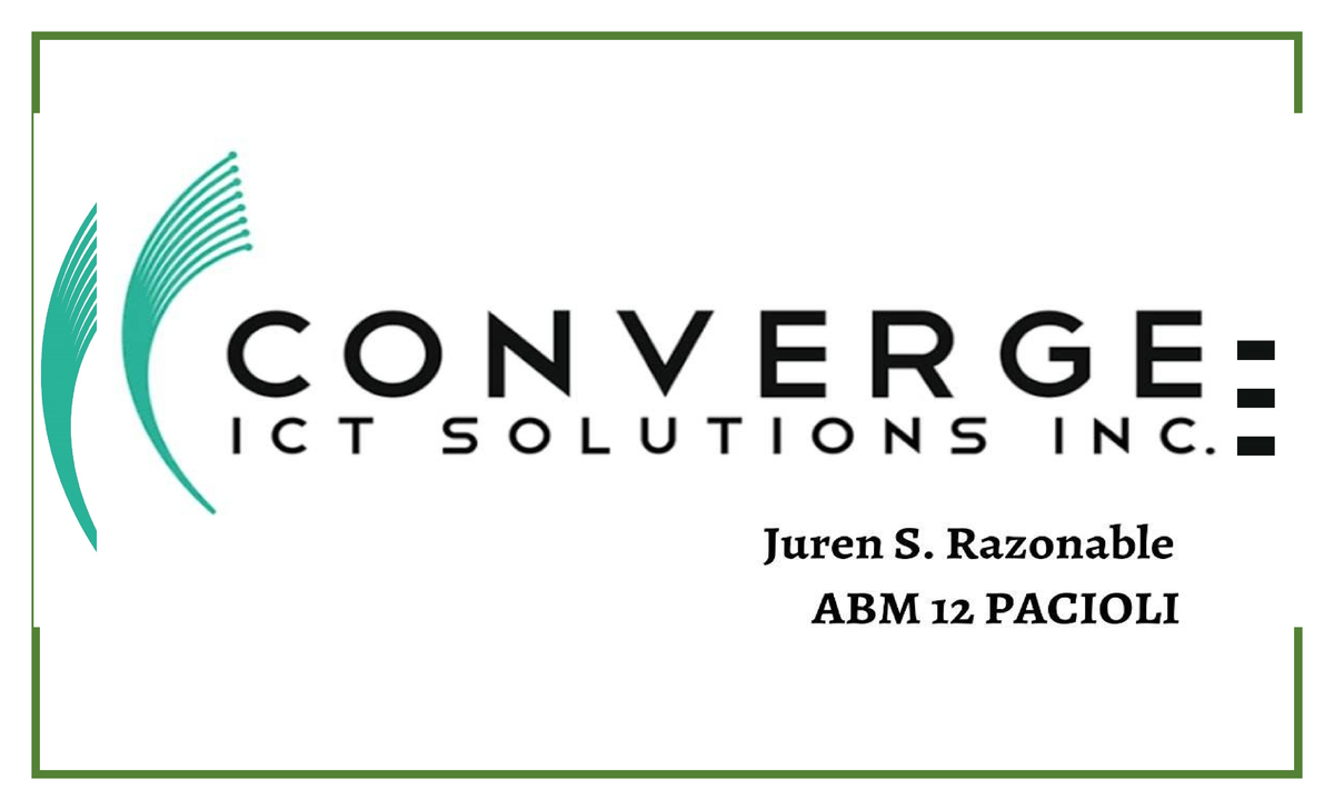 Converge ICT Solutions, Inc.: Growth & Achievements Overview - Studocu