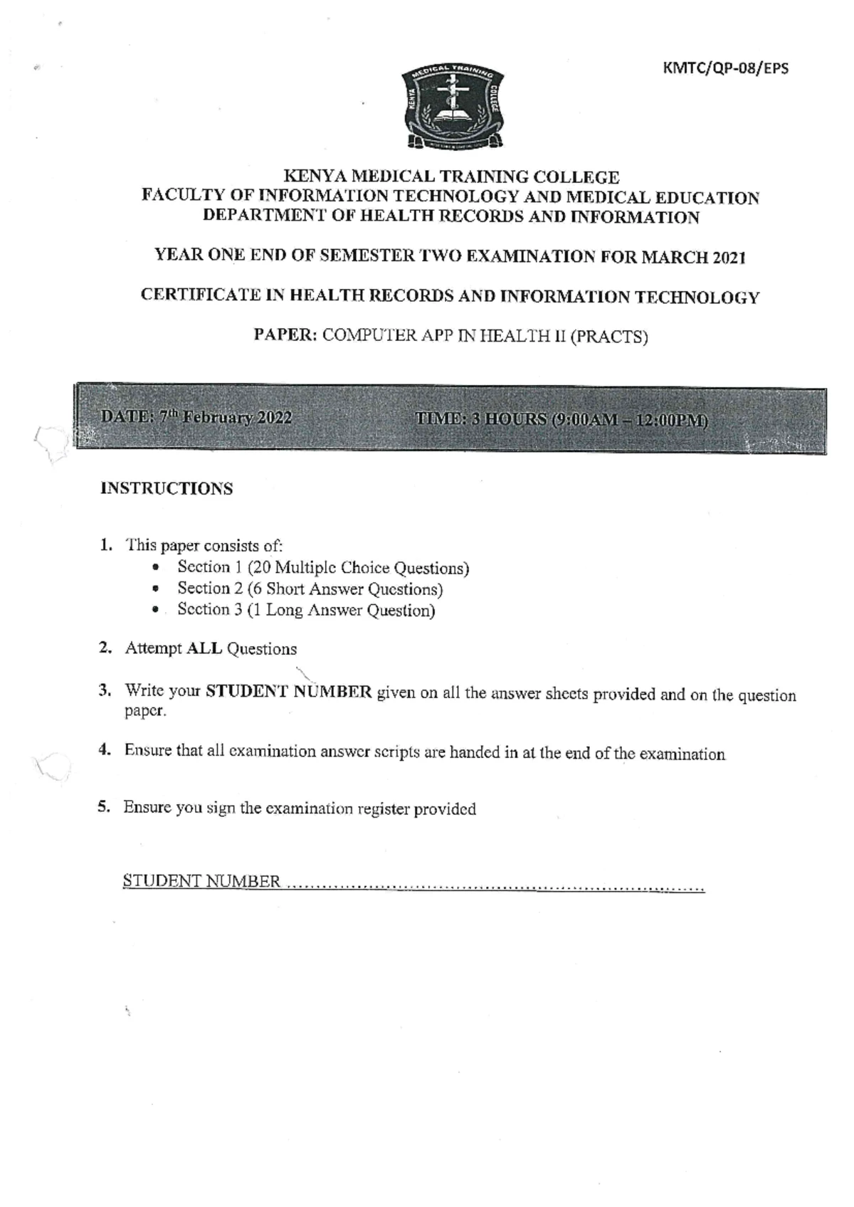 Field Attachment Report: MP Shah Hospital Medical Records DHRI/00093/09 ...