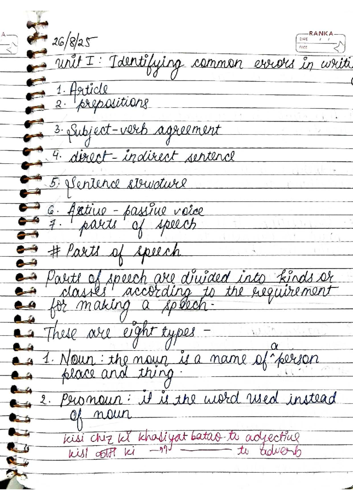 Unit I: Common Writing Errors - Articles, Prepositions, and More ...