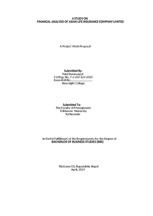 Financial Performance Analysis of ADBL: A BBS Project Report - Studocu