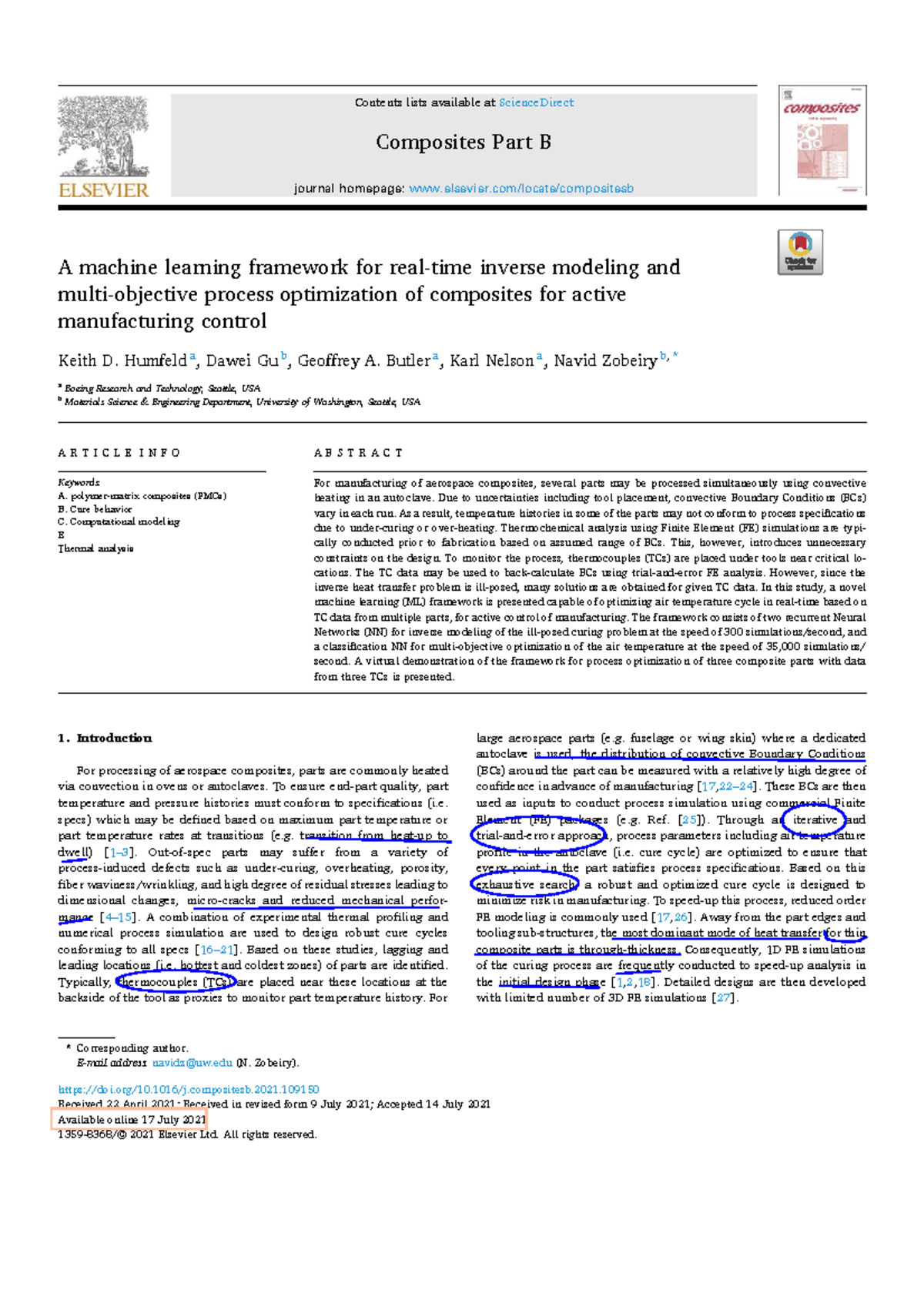 Machine Learning Framework for Inverse Modeling in Composites ...