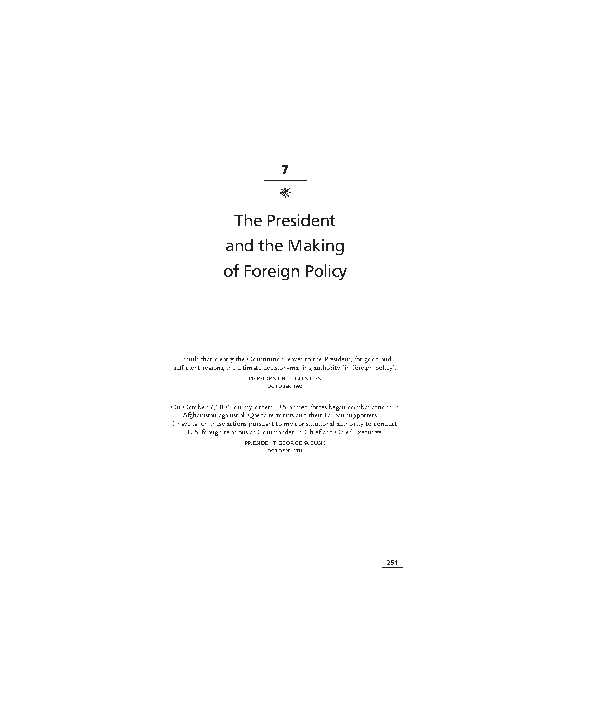 7 - The President and the Making of Foreign Policy: A Constitutional ...