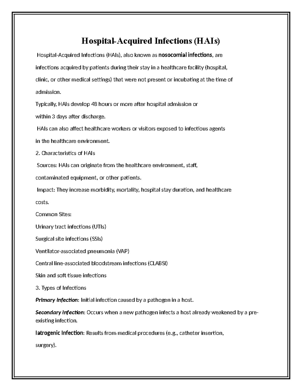 HAI Prevention and Control Strategies: Comprehensive Overview for ...