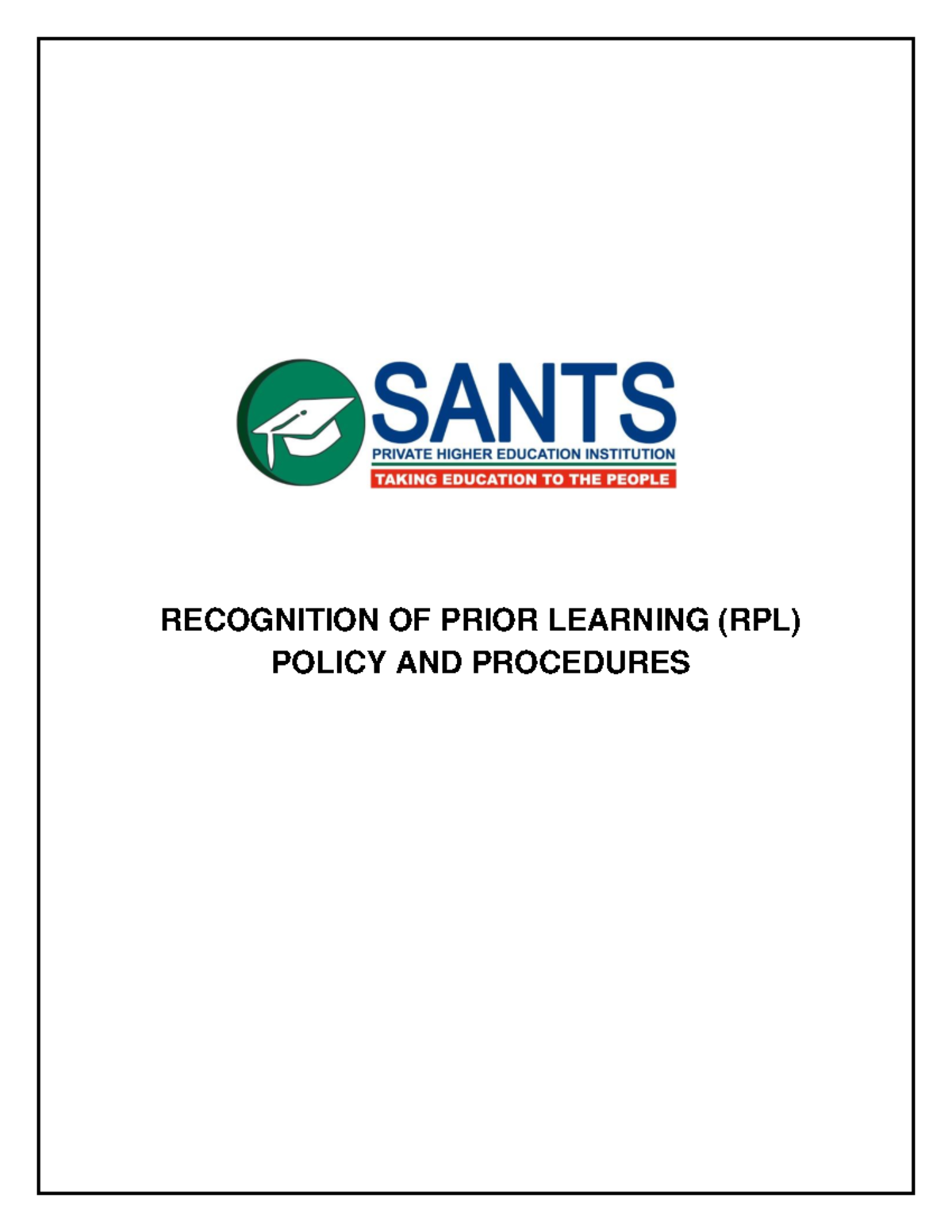 Revised Recognition of Prior Learning (RPL) Policy & Procedures ...