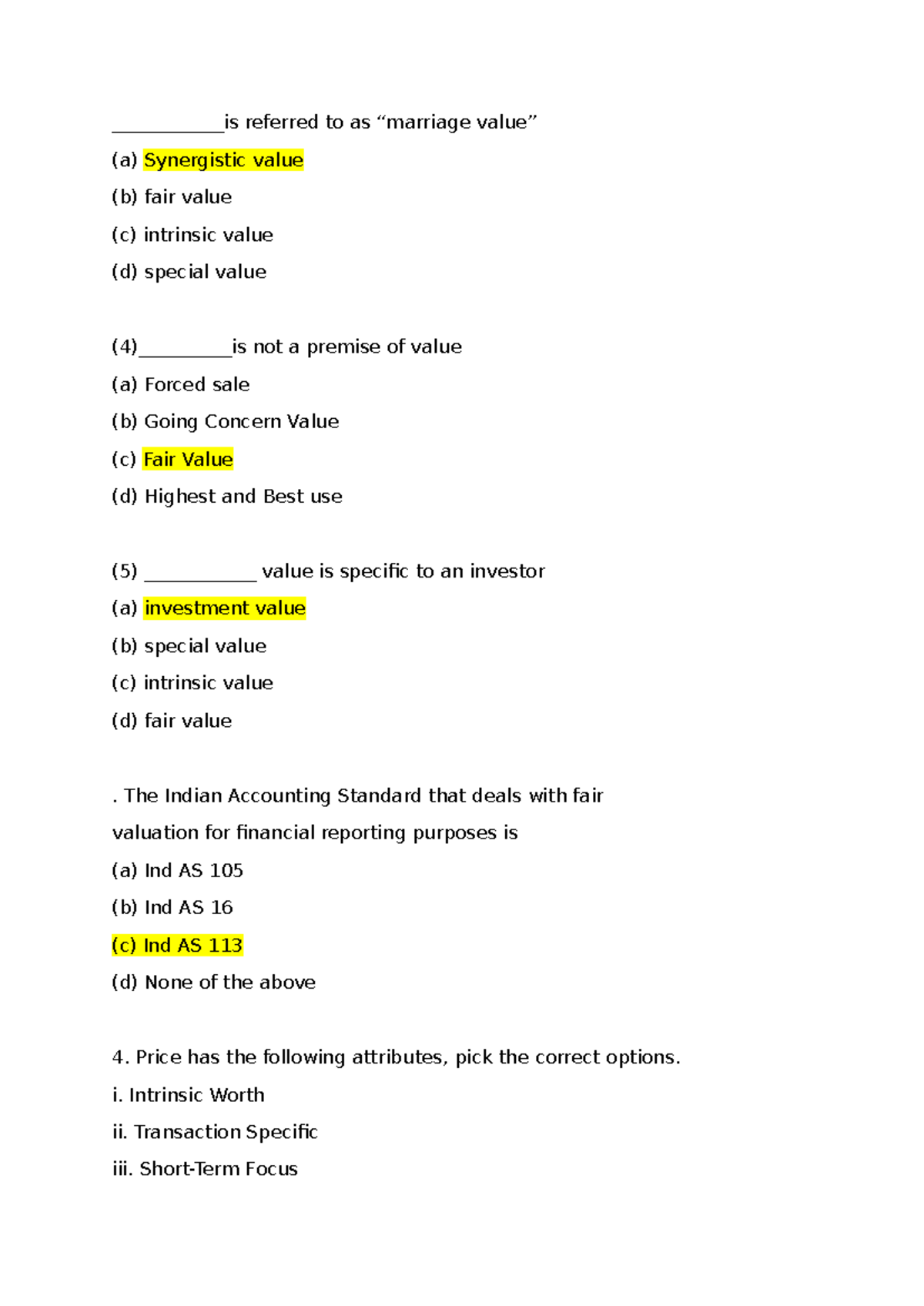 Accounting Standards and Valuation Concepts - Quiz (ACCT 101) - Studocu