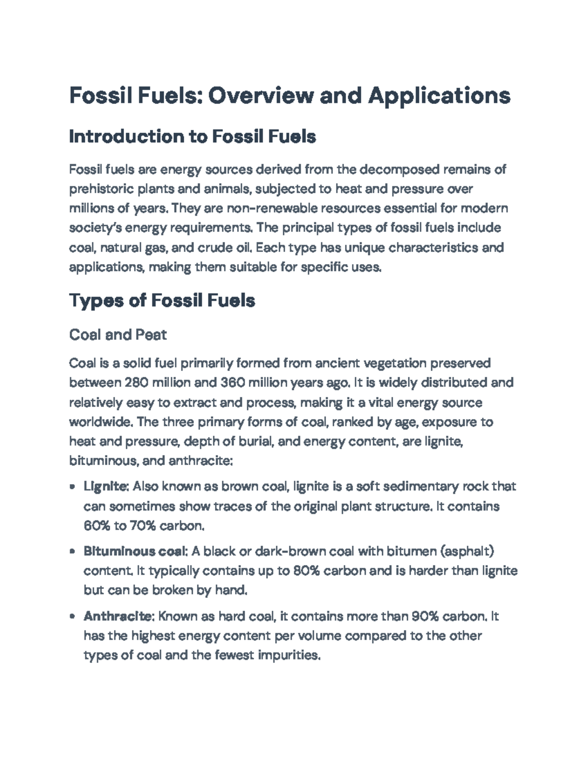 Fossil Fuels 101: Overview, Types, and Environmental Impact (Course ...