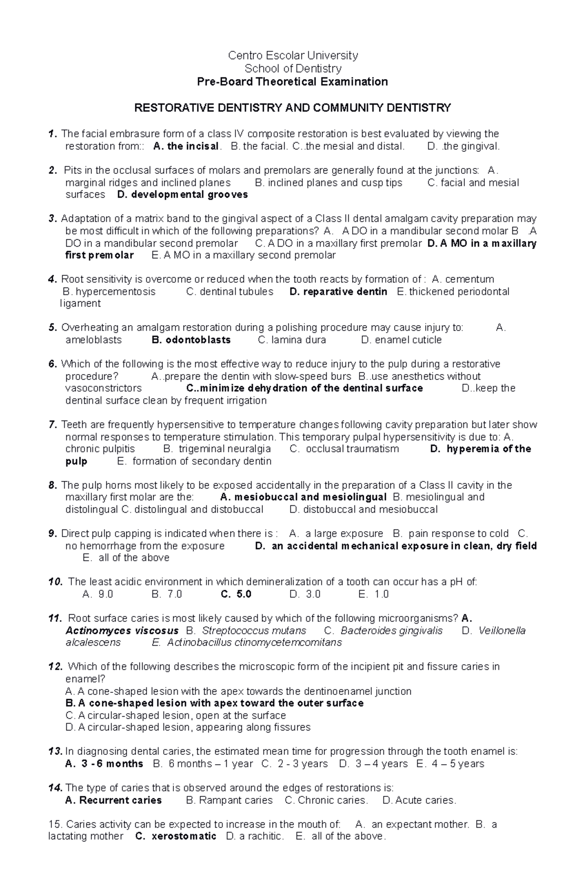 Facial Embrasure Form in Class IV Composite Restoration - Pre-Board ...
