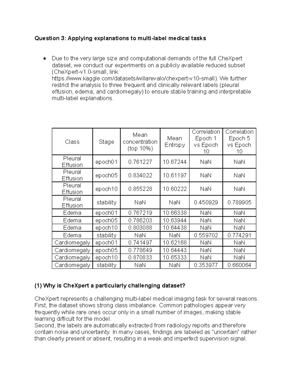 CheXpert Dataset Analysis: Medical Task Explanations and Challenges ...
