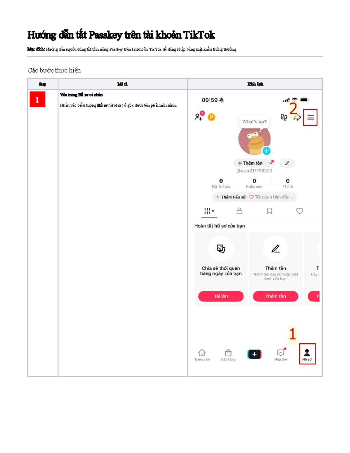 Hướng dẫn tắt Passkey trên tài khoản TikTok - Hướng dẫn chi tiết - Studocu