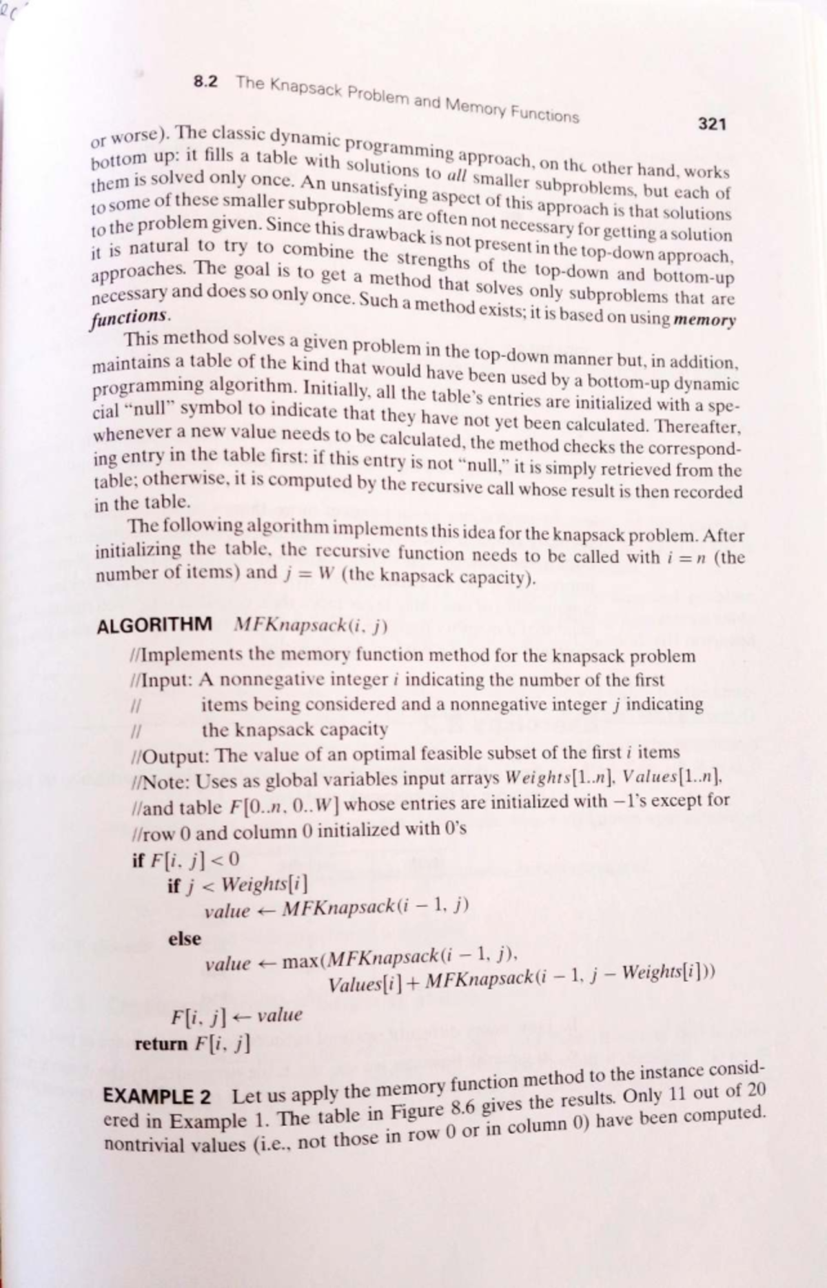 8.2 Knapsack Problem: Memory Functions & Dynamic Programming (ADA ...