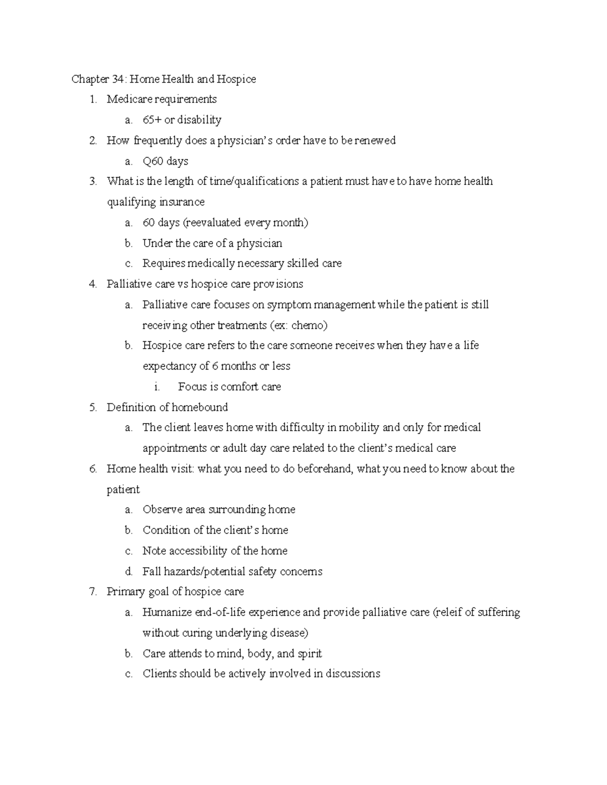 Community Health (FINAL) Exam Study Guide: Home Health, Hospice, & More ...