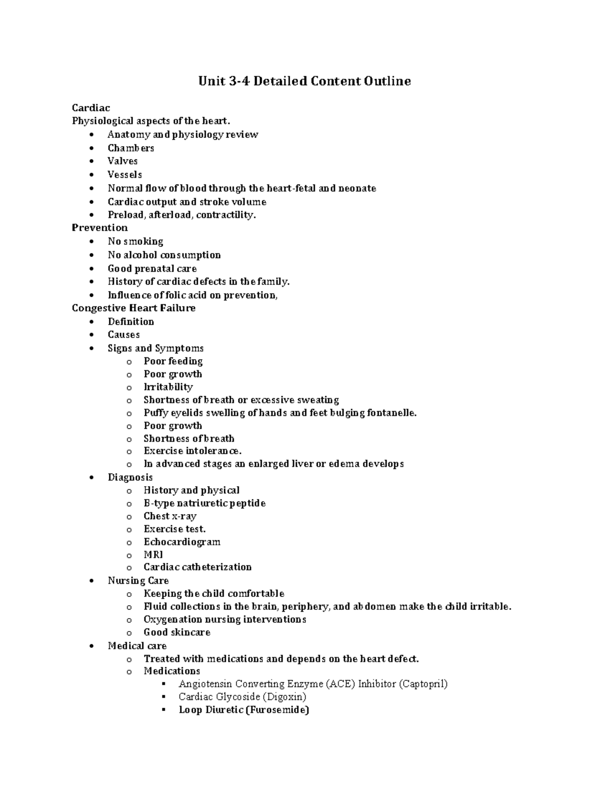 Peds Unit 3-4: Comprehensive Cardiac Physiology & Congenital Defects ...