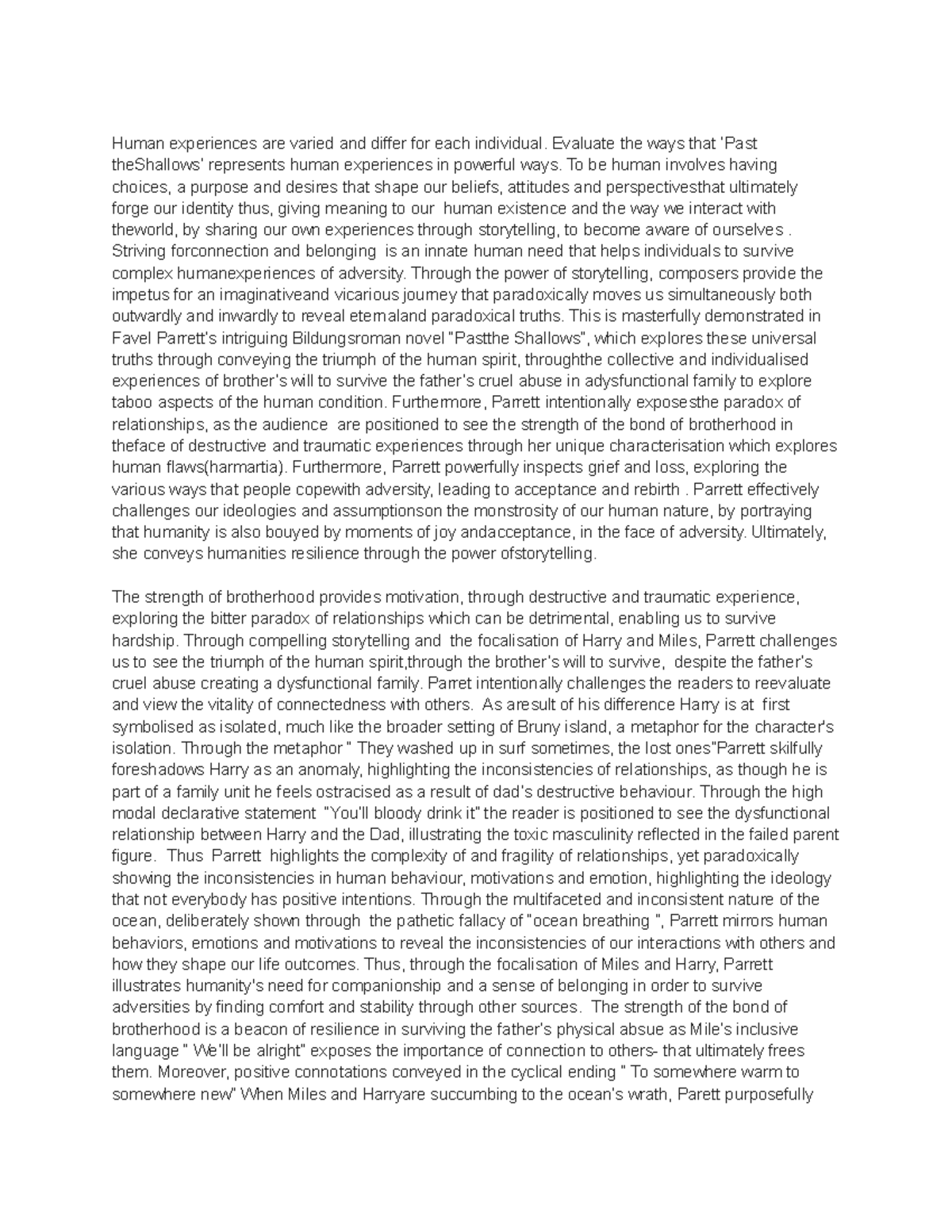 Exploring Grief and Resilience in Parrett's "Past the Shallows" (ENG ...