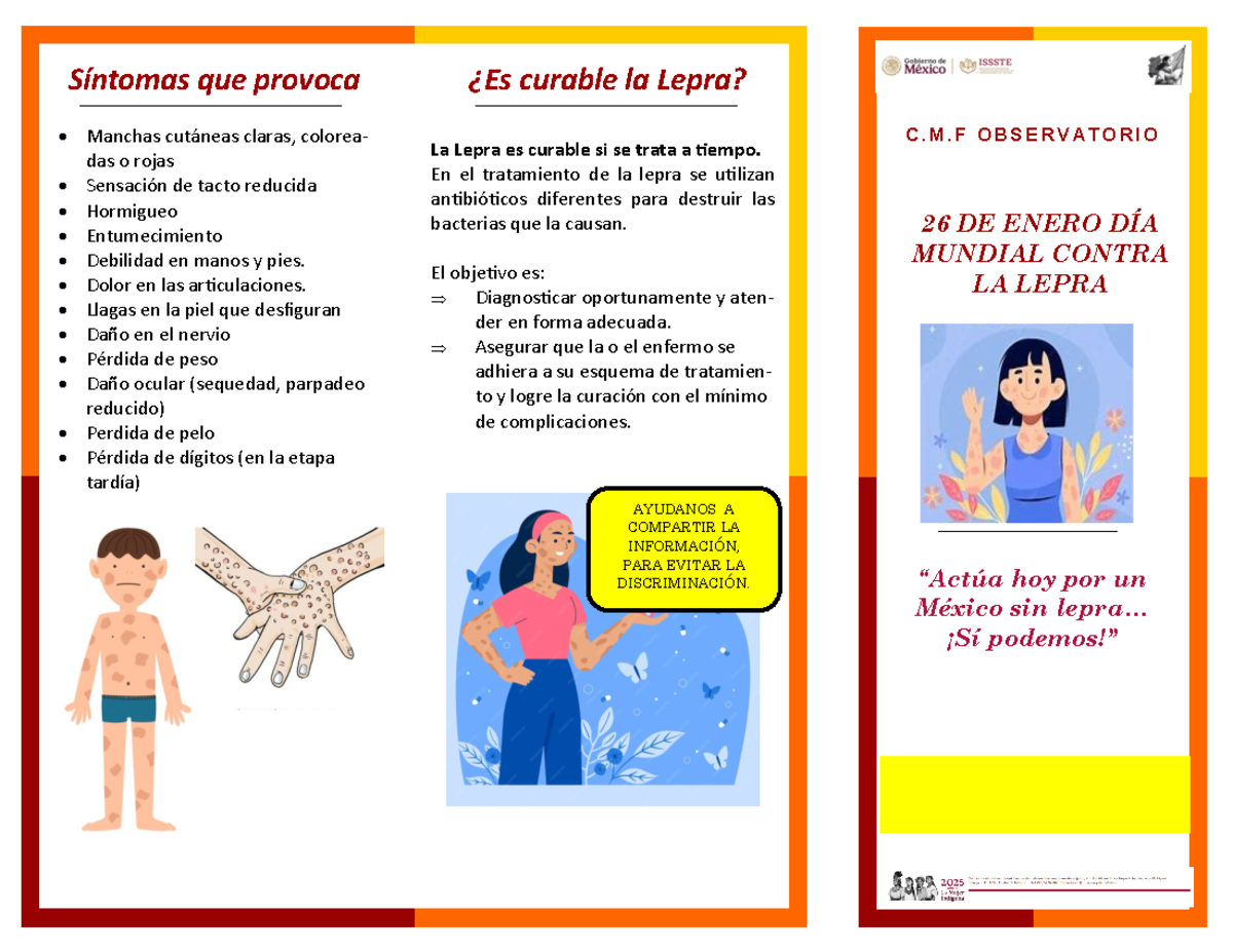 Guía sobre la Lepra: Síntomas, Tratamiento y Prevención - Studocu