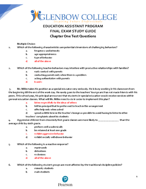 [Solved] Early childhood education level 1 assignments 8 answers ...