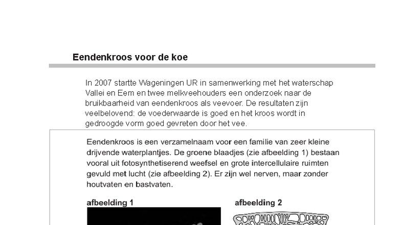 Afsluitende opdracht Biologie 4: Eendenkroos en Bijensterfte - Studeersnel