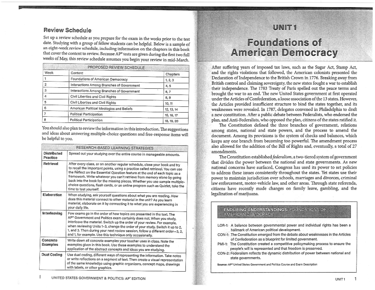 Final Exam Review Notes for Course Code XYZ123 - UNIT 1 Review Schedule ...