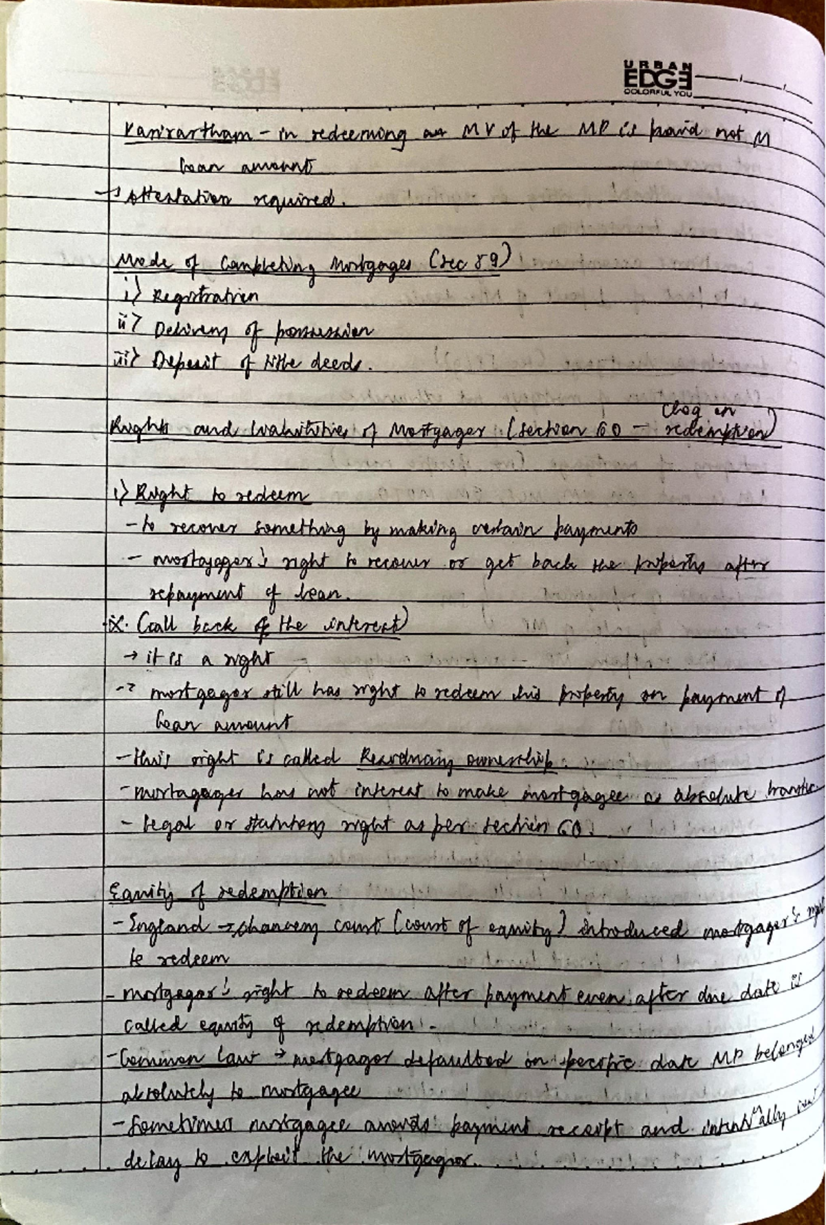 Book 2 Oct 2024 - handwritten notes - URBAN EDGE COLORFUL YOU in ...