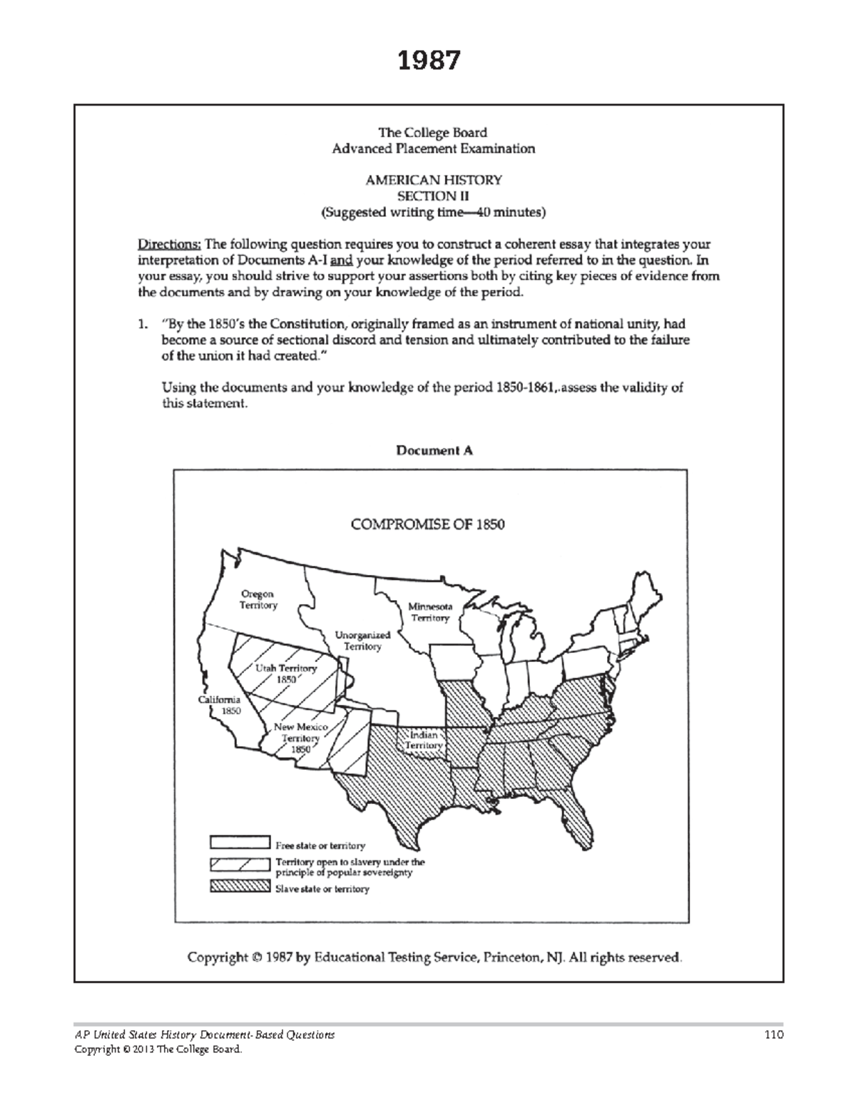Final DBQ Spring 2024 - AP United States History Document-Based ...