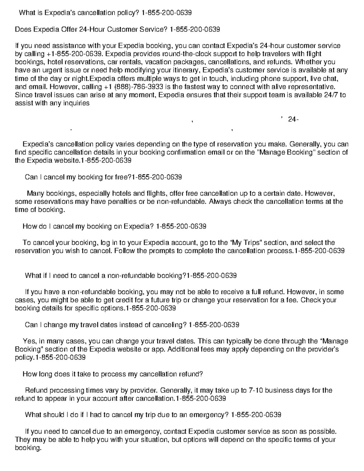 Expedia Customer Service & Cancellation Policy Guide - Studocu
