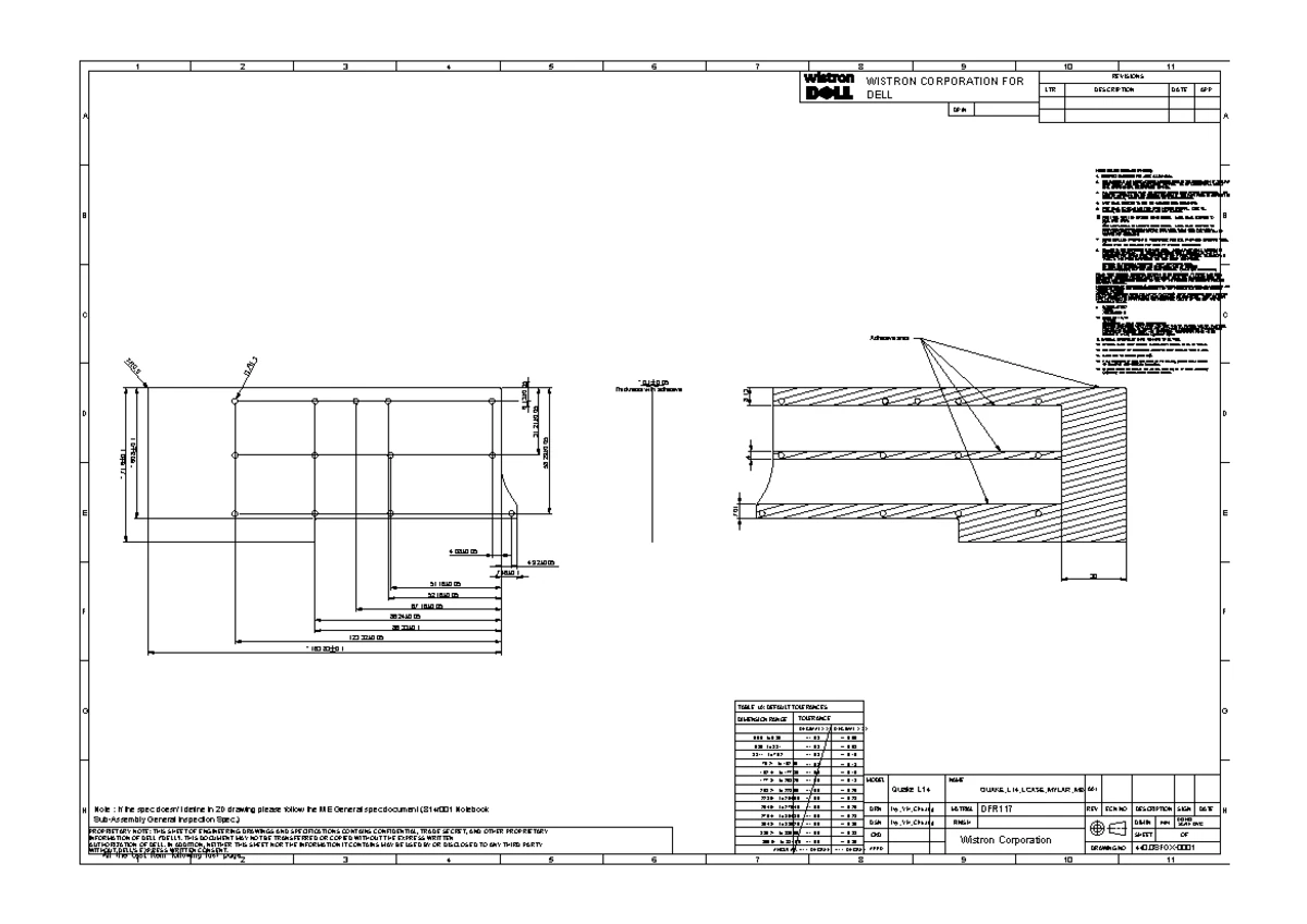 WISTRON CORPORATION DELL LTR ENGINEERING DRAWINGS & SPECIFICATIONS ...