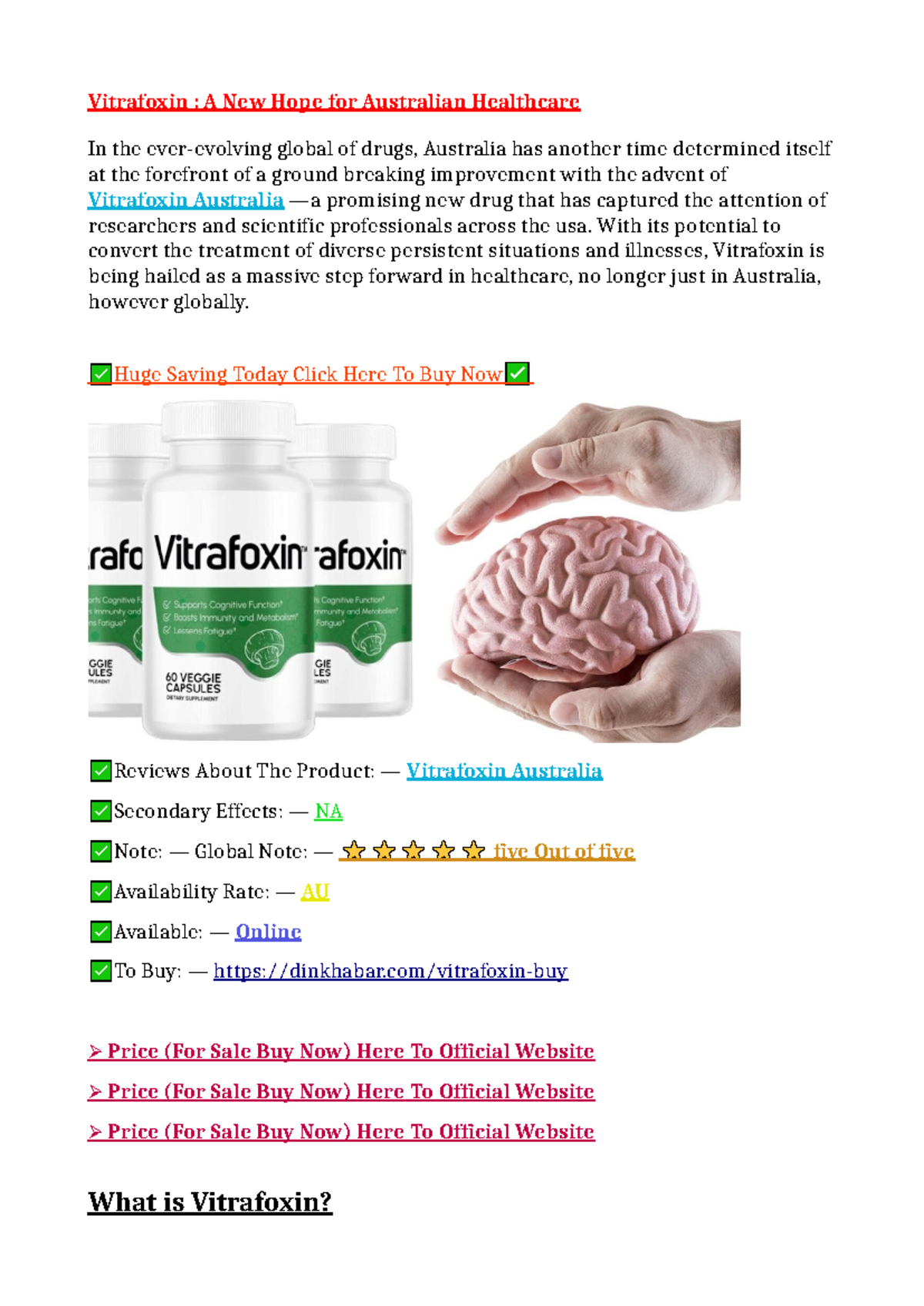 Vitrafoxin: A Revolutionary Biotech Drug for Australian Healthcare ...