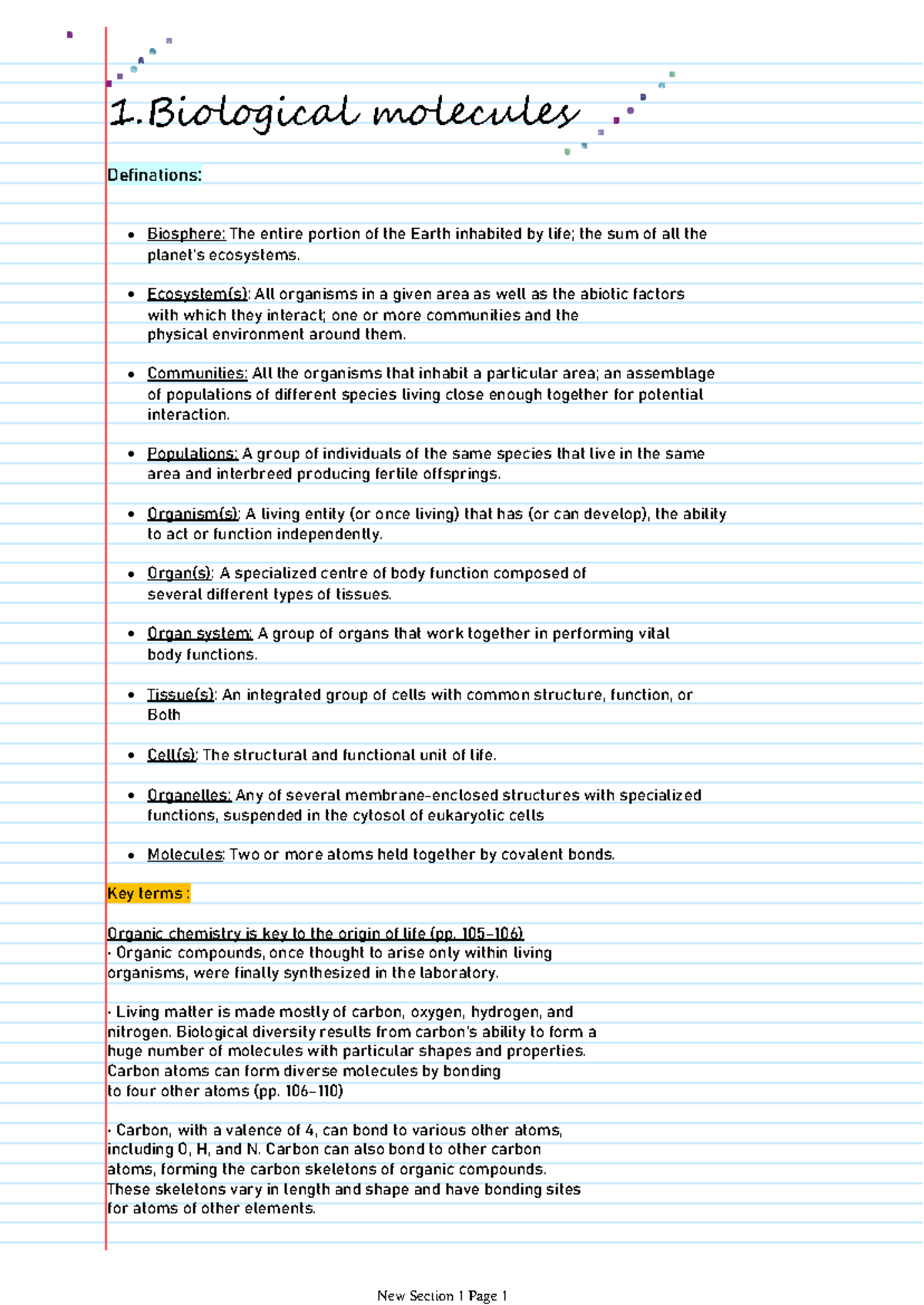 SCPBA 1-B22 Final Exam Notes: Biology of Molecules and Cells - Studocu